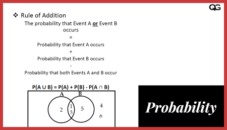Probability: Rule of Addition and Multiplication | Quality Gurus
