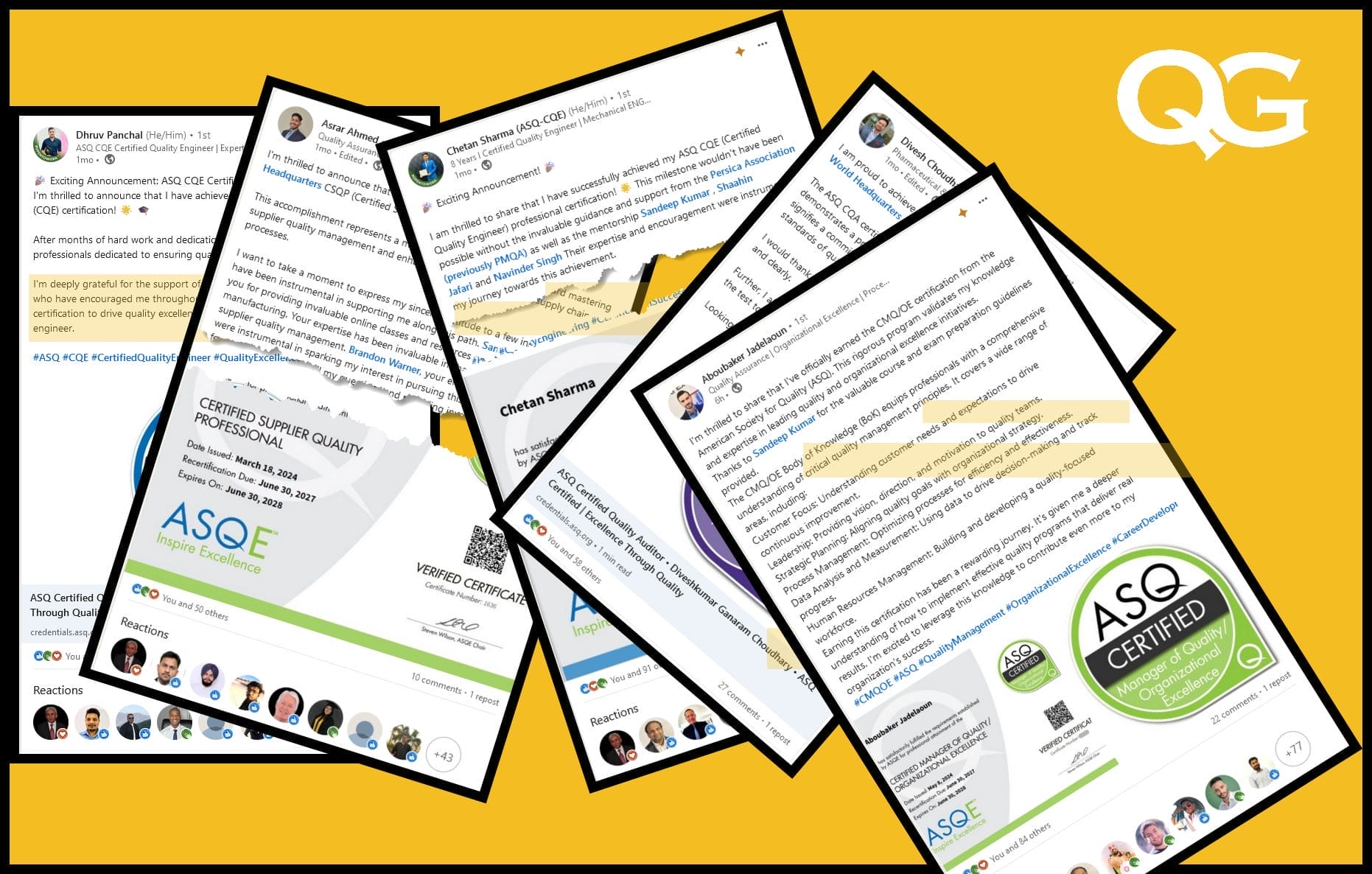 Testimonials - ASQ Exams Preparation | Quality Gurus