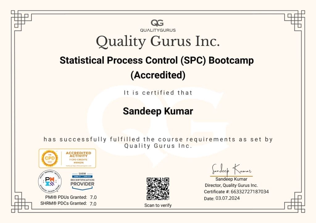 Statistical Process Control (SPC) Bootcamp (Online Training) | Quality ...