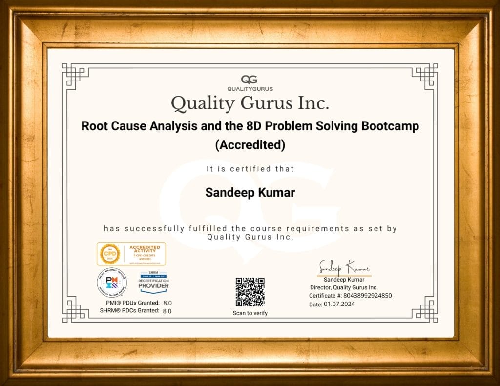 Root Cause Analysis and the 8D Problem Solving Bootcamp (Accredited ...